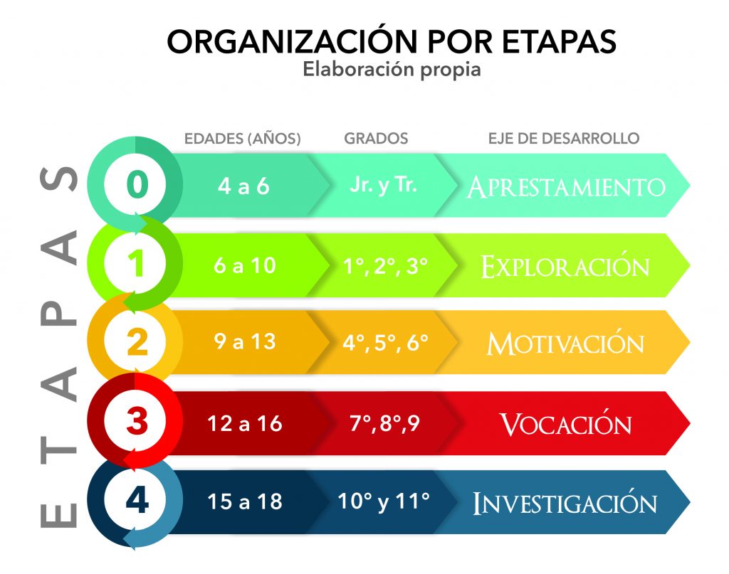 Organización por Etapas – Colegio Claustro Moderno